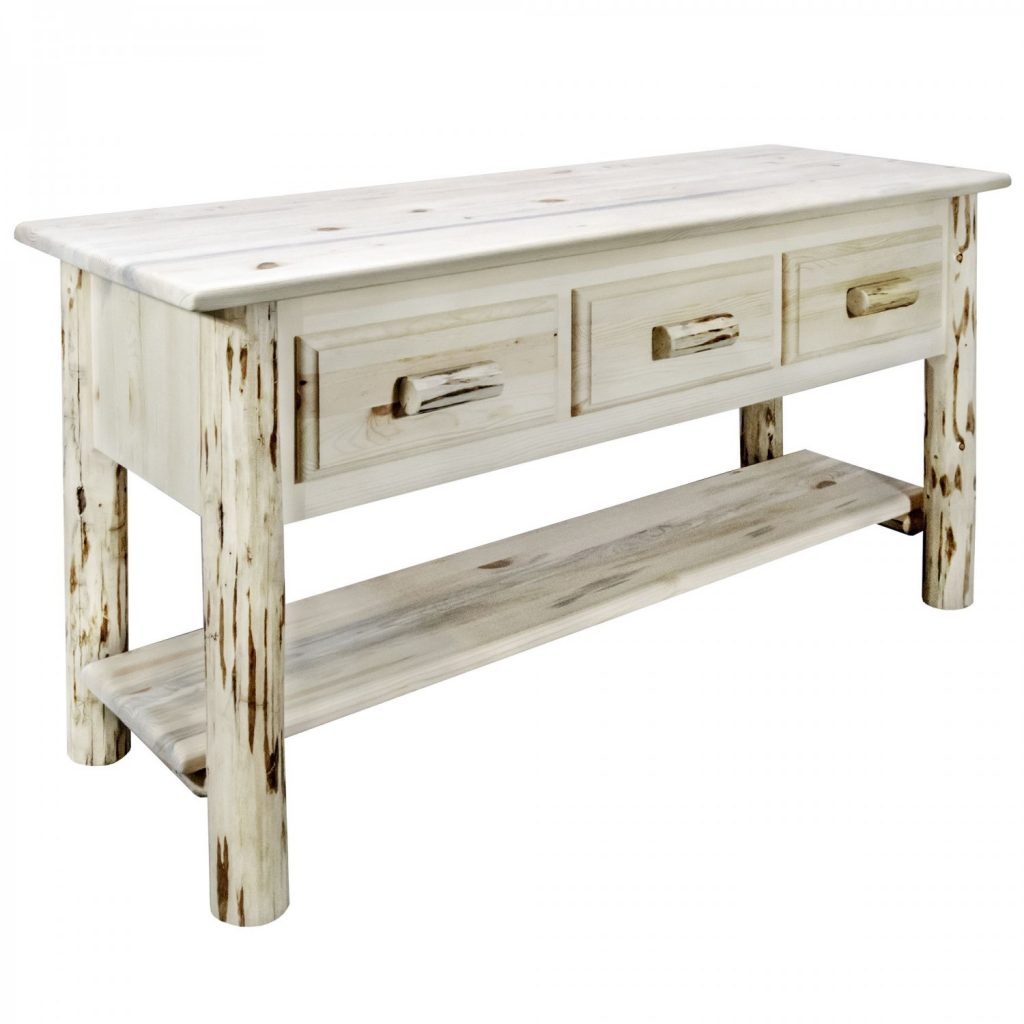 Rustic Pine Console Table $600-$750 - Sisters Log Furniture